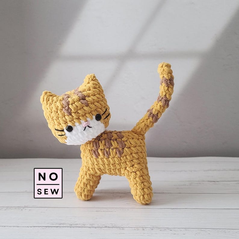 Crochet Cat Pattern: No-sew Kitten Shushu-ginger (PDF) - Etsy