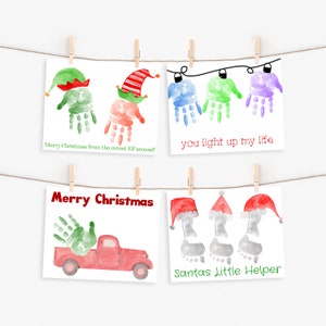 Christmas Handprint & Footprint Art Preschool Holiday Keepsake Crafts ...