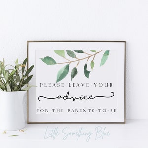 Printable Advice for Parents to Be Sign Advice for the Parents to Be ...