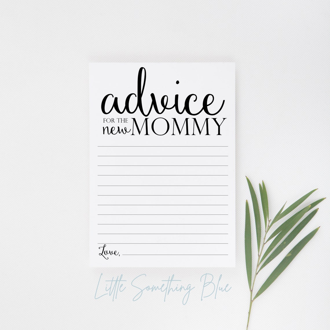 Printable Advice for Mommy Card Baby Shower Advice Card Advice - Etsy