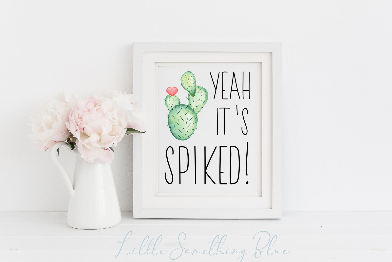 Yeah It's Spiked Sign Cactus Fiesta Sign Spiked Sign Bar | Etsy