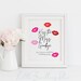 Printable Kiss the Miss Goodbye Sign Kisses Guestbook - Etsy