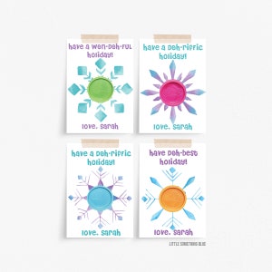 Printable Holiday Play Dough Cards Winter Playdoh Favors Christmas ...