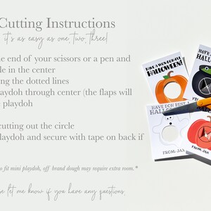 Printable Halloween Play Dough Cards Halloween Playdoh Favors Halloween ...