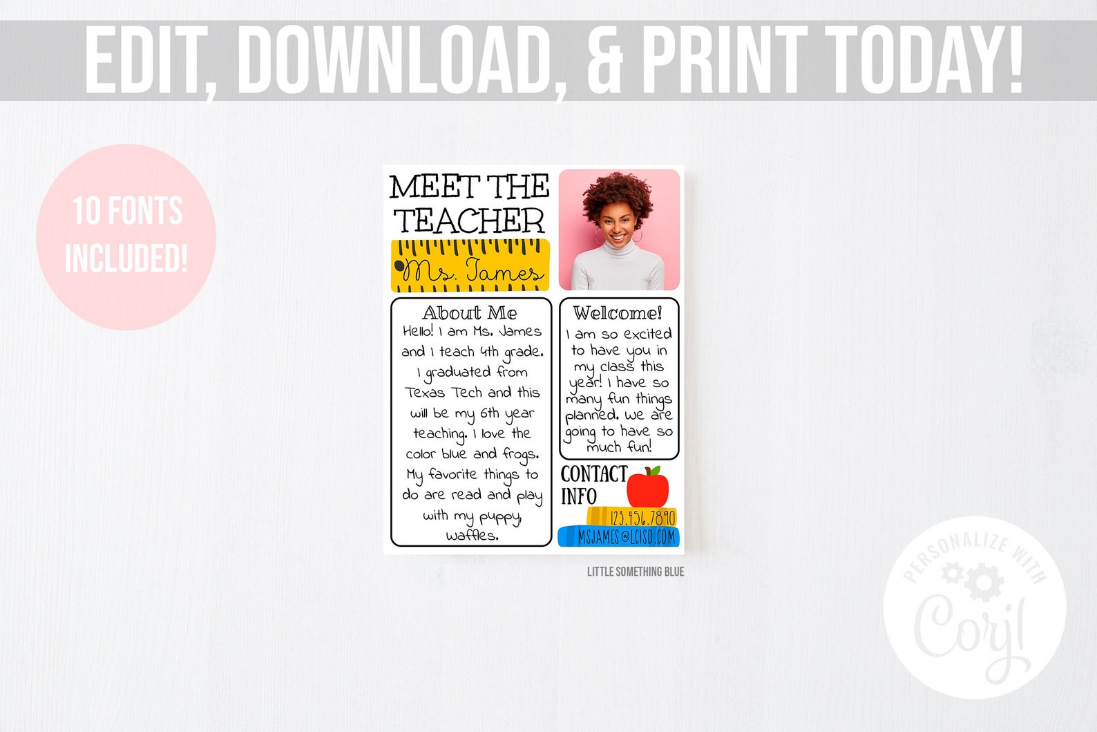 Editable Meet the Teacher Teacher Newsletter Event Newsletter - Etsy