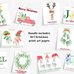 Christmas Handprint & Footprint Art Preschool Holiday Keepsake Crafts ...