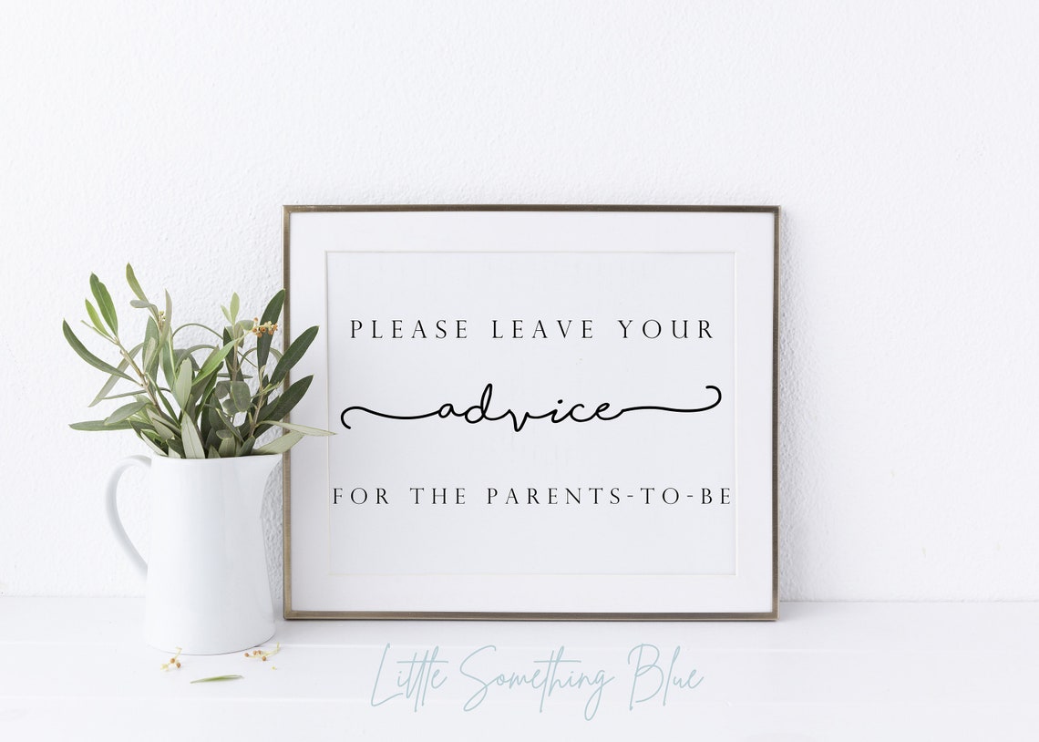 Printable Advice for Parents to Be Card Advice for the Parents - Etsy
