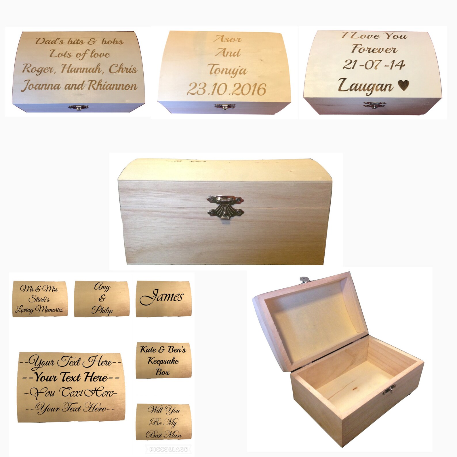 Personalised Engraved Plain or Painted Wooden Keepsake Boxes / - Etsy