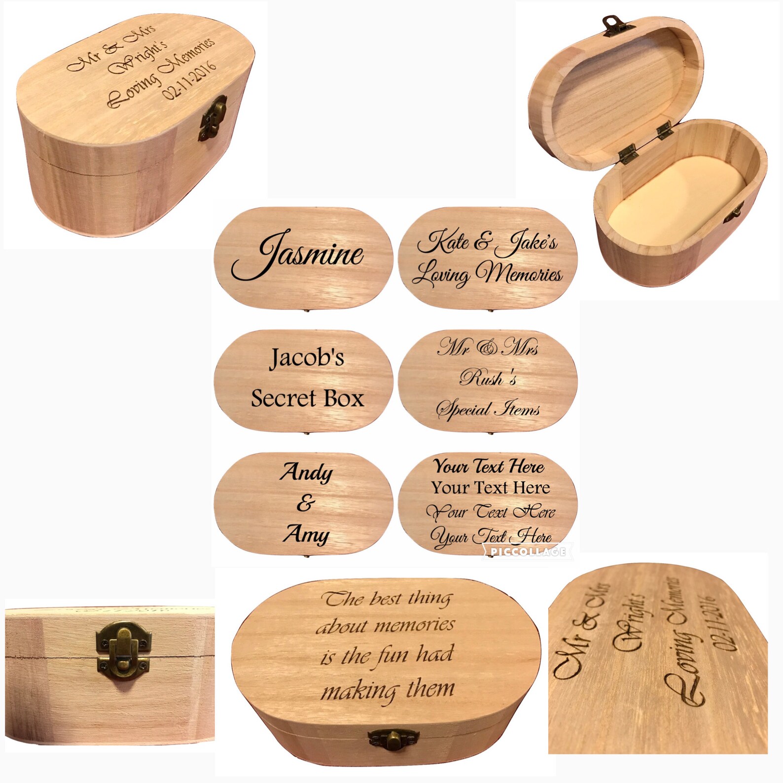 Personalised Engraved Plain or Painted Wooden Keepsake Boxes / - Etsy