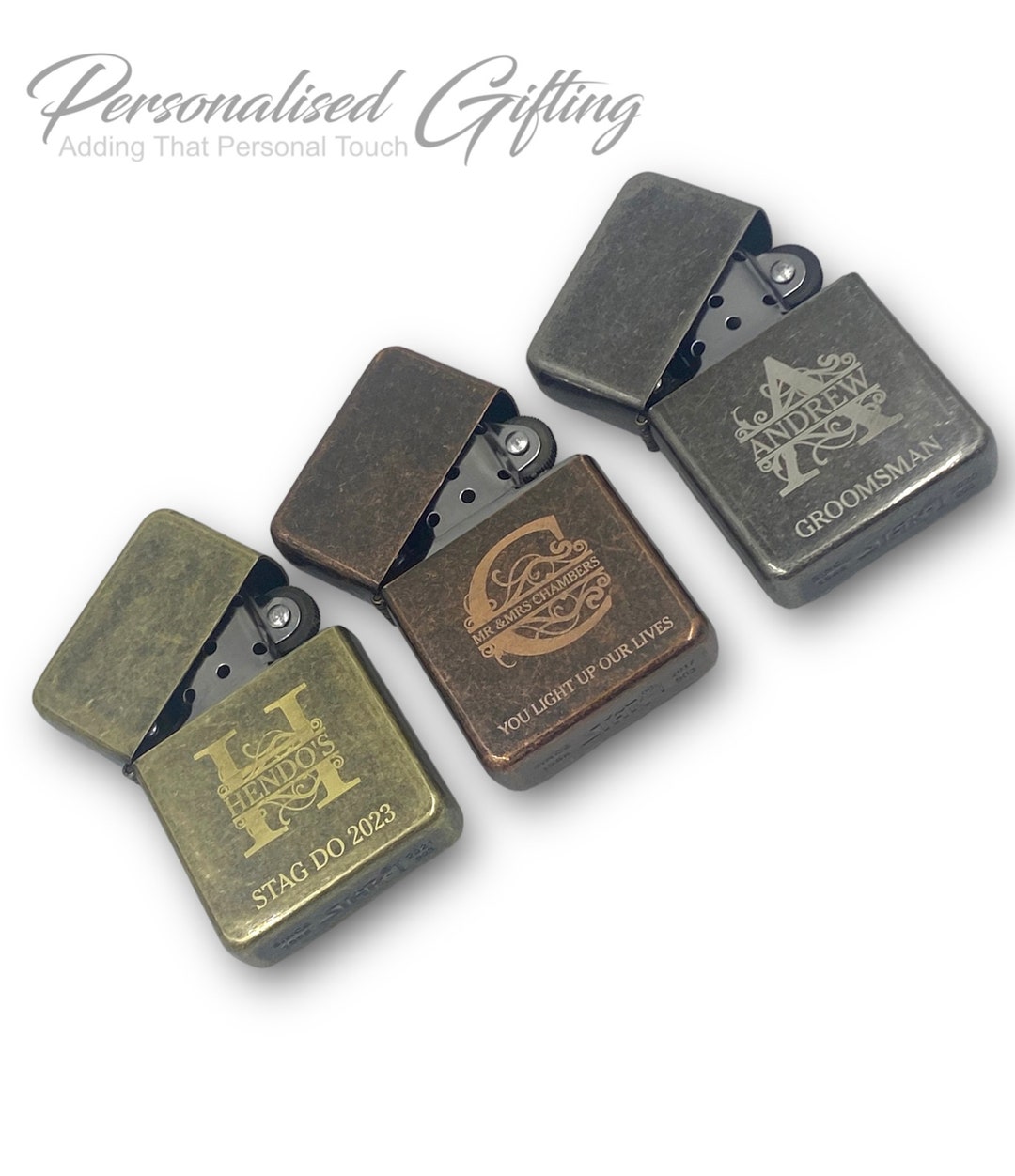 Personalized Engraved Lighter: Monogrammed Gift With Presentation Box ...