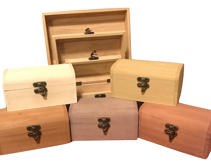 Personalised / Personalized Large to Small Wooden Boxes Plain or ...