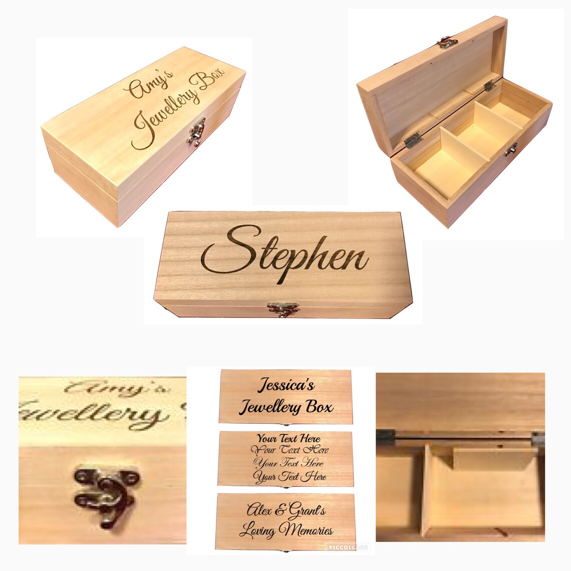 Personalised Engraved Plain or Painted Wooden Keepsake Boxes ...