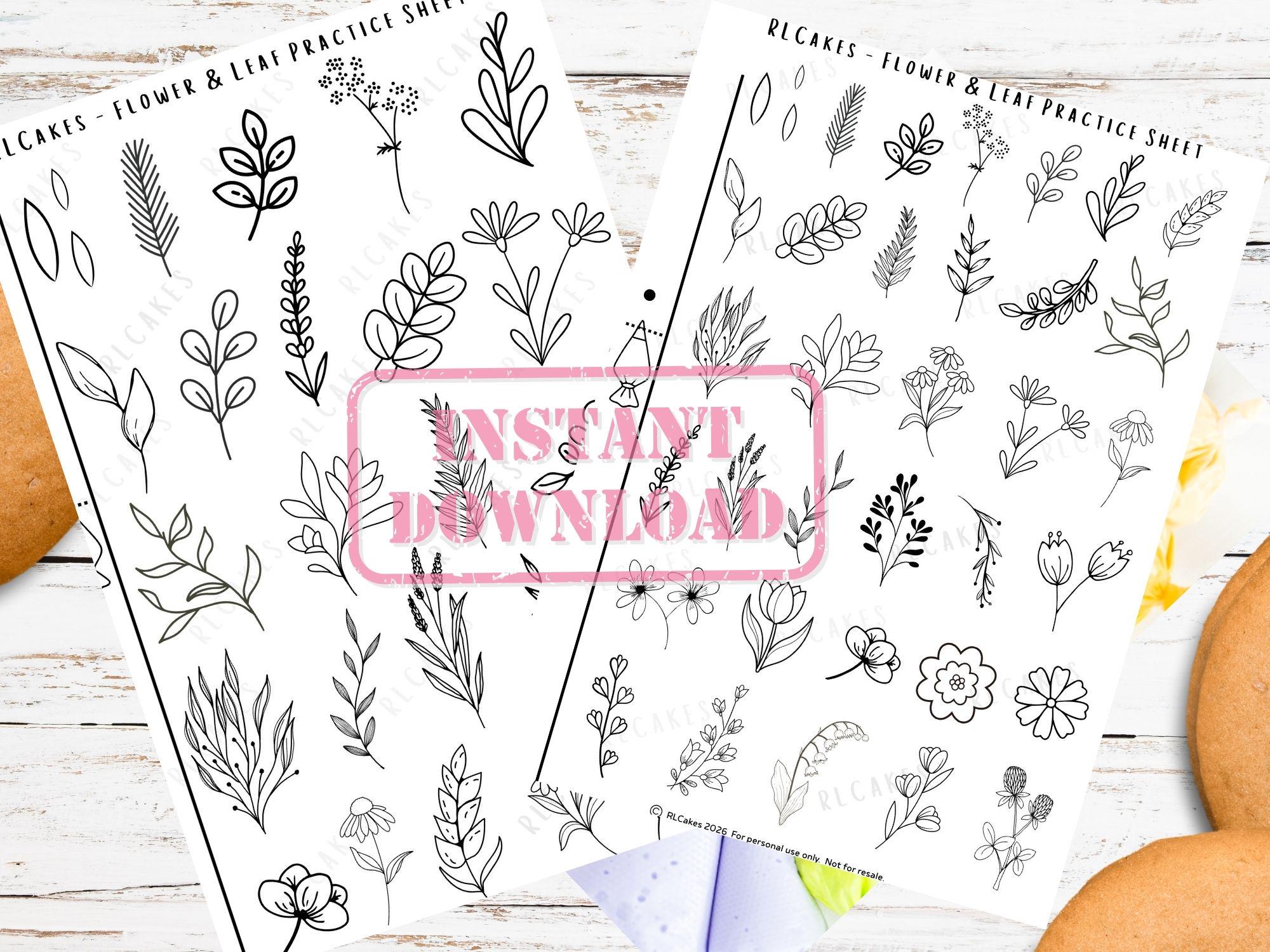 Royal Icing Practice Sheets for Beginners | Learn Piping at Home ...