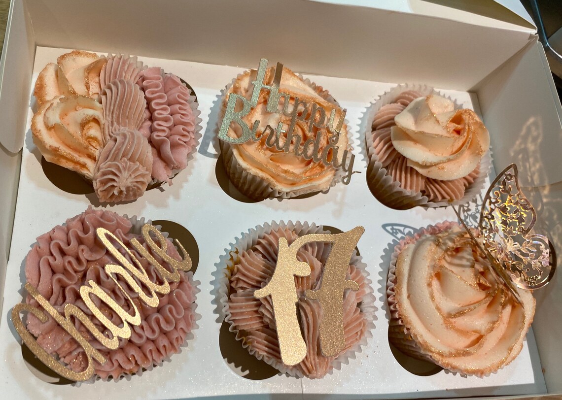 Personalised Cupcake Toppers Cupcake Toppers Card Cupcake | Etsy