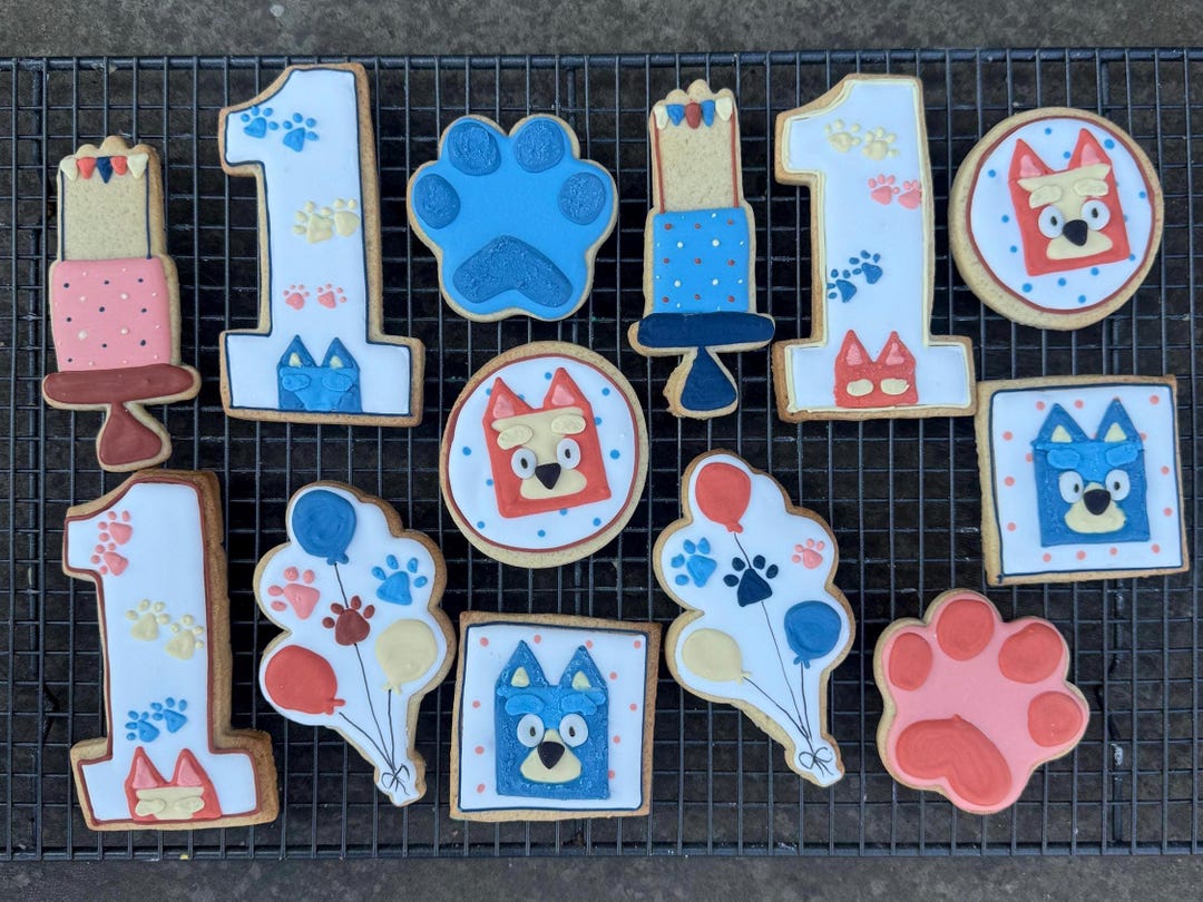Bluey Birthday Cookies: Custom Decorated Cookies - Etsy
