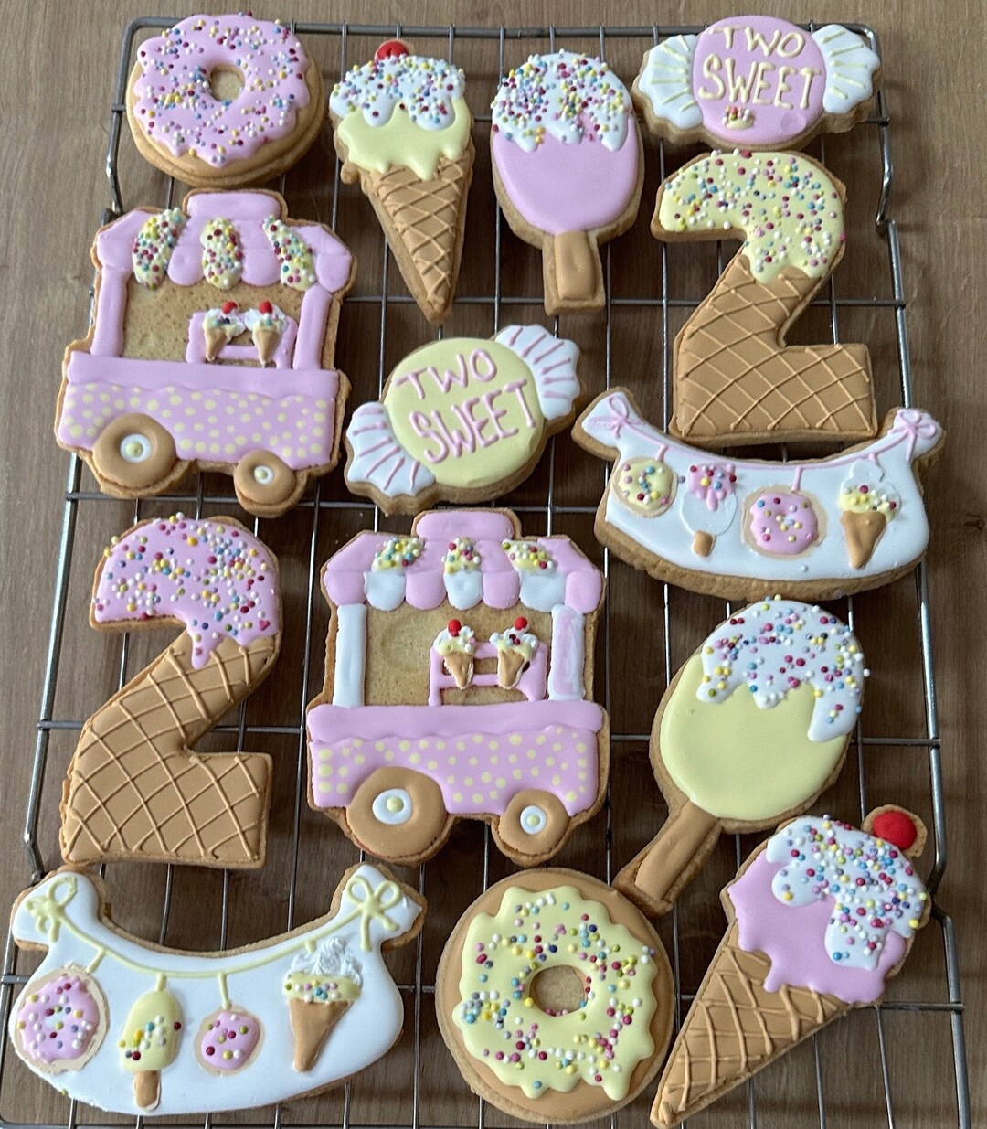 Personalised Sugar Cookies, Two Sweet, Sweet One, Biscuits, Carnival ...