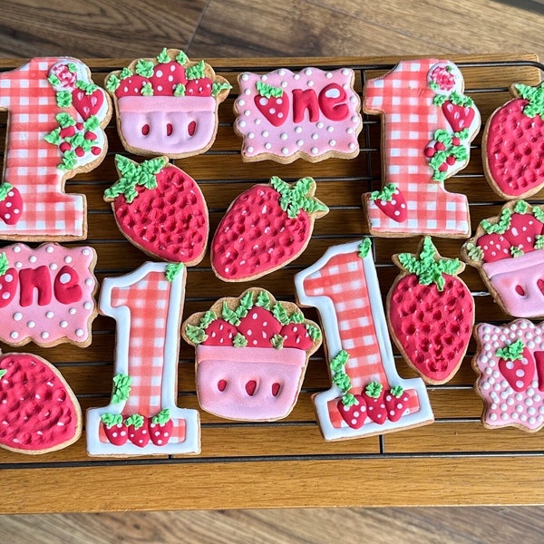 Berry First Birthday Cookies - Etsy