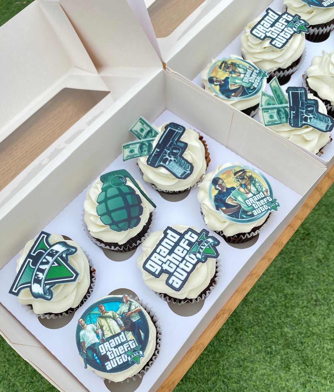 Edible Cake Topperspersonalised Cupcake Toppers GTA Cake | Etsy