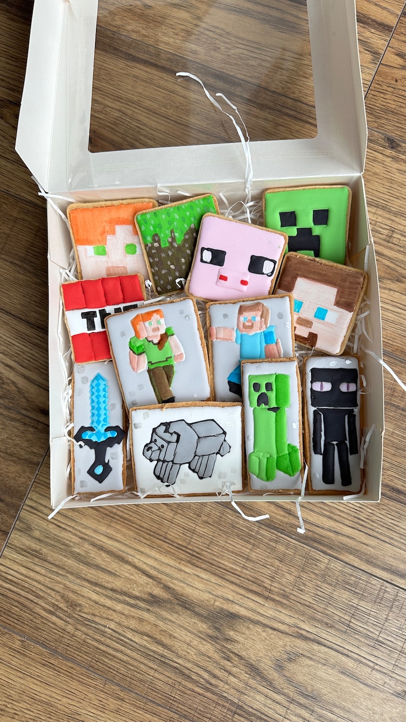 Galletas de azúcar de Minecraft / Galletas personalizadas / Creeper ...