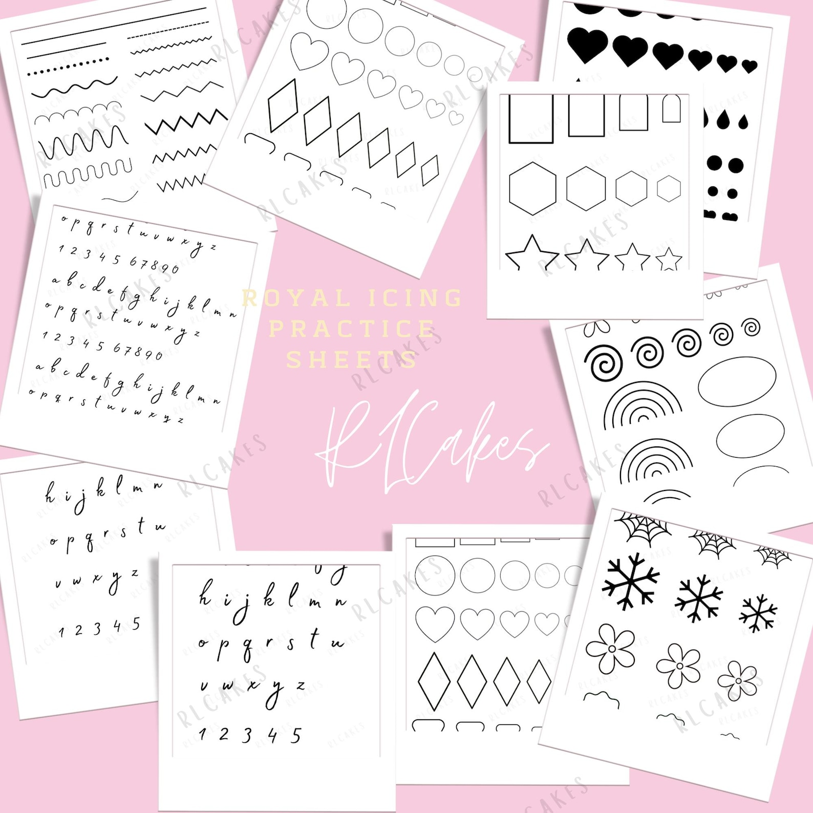 Royal Icing Practice Sheets | Printable Piping Practice for Cookie ...