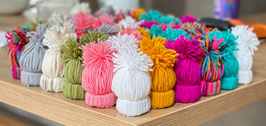 Mini Wool Hat,mini Gonk Hat, Gnome Hat, Pompom Hat, Christmas Tree ...