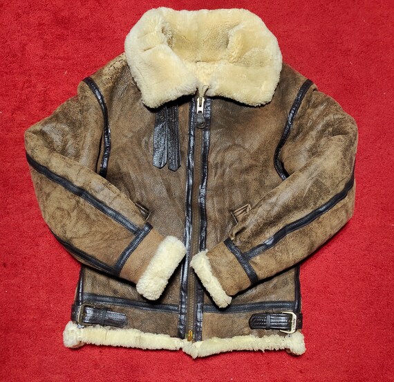 Very Rare Avirex Bomber Shearling Jacket - Gem