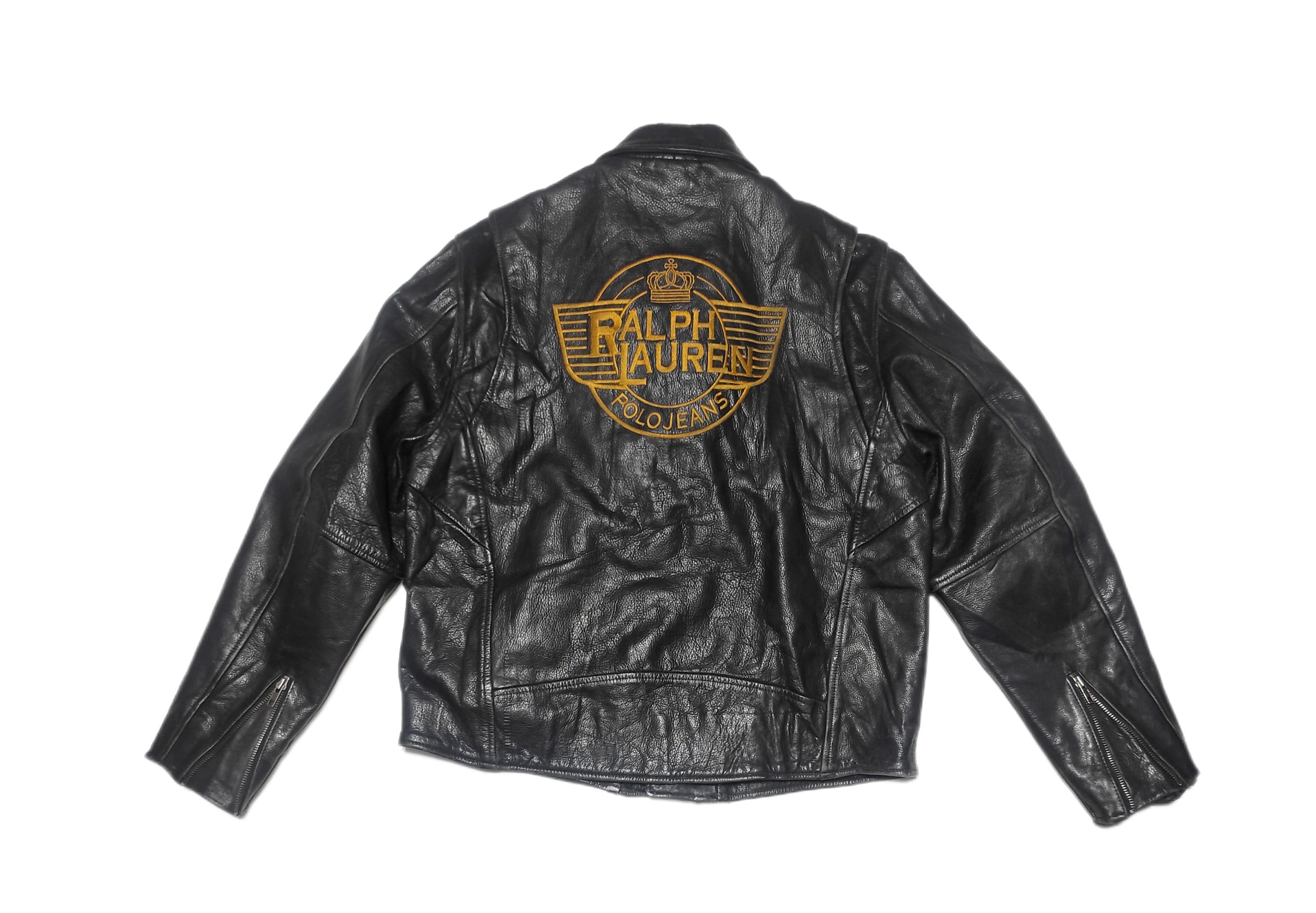 Rare Polo Ralph Lauren Black Motorcycle Jacket - Etsy