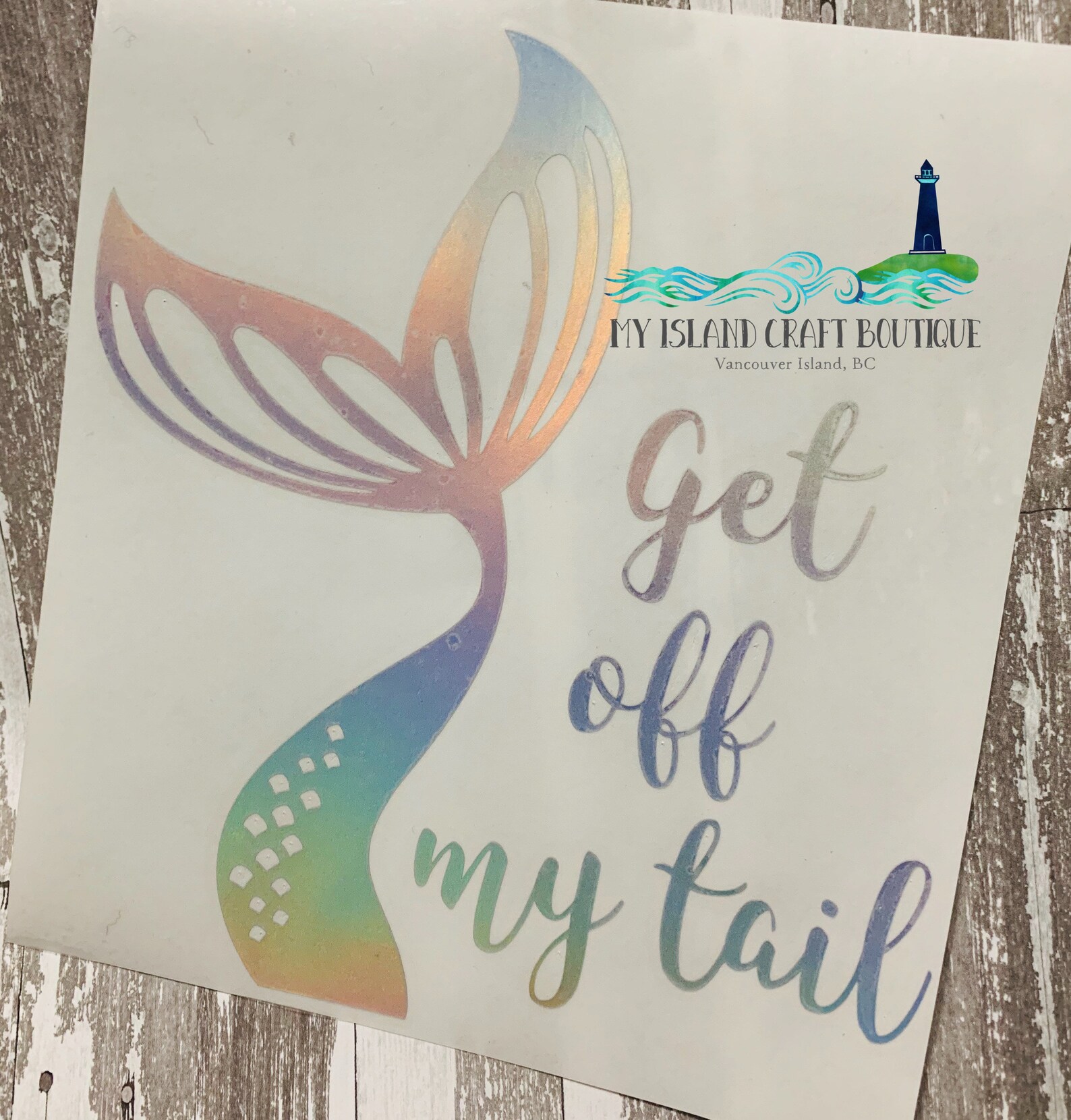 Get off My Tail Mermaid Decal | Etsy