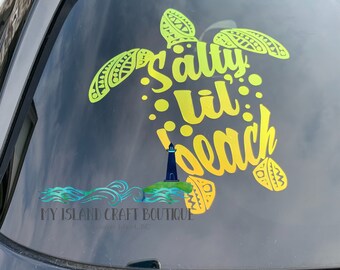 Salty Lil Beach Decal Sticker Ocean Life Beach Life - Etsy