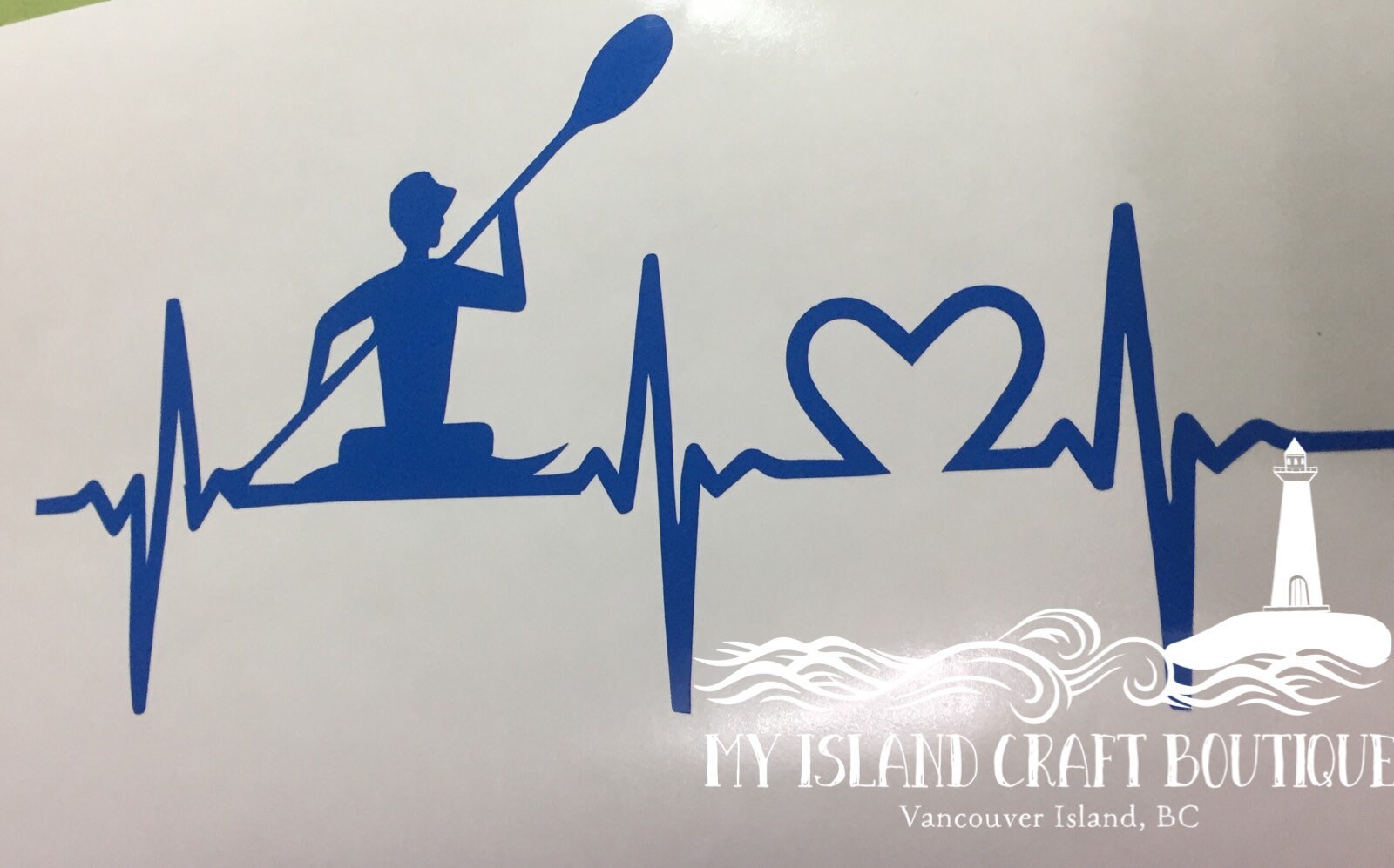 Kayaking Car Decal, Kayaking Heartbeat Decal - Etsy