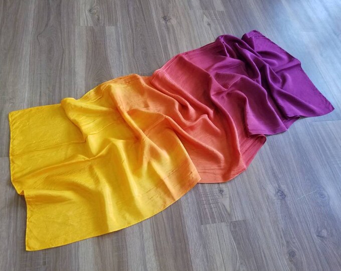 20x70 Inch Voi Veils Pair// Blood Moon // 8mm Silk // Poi Not Included ...