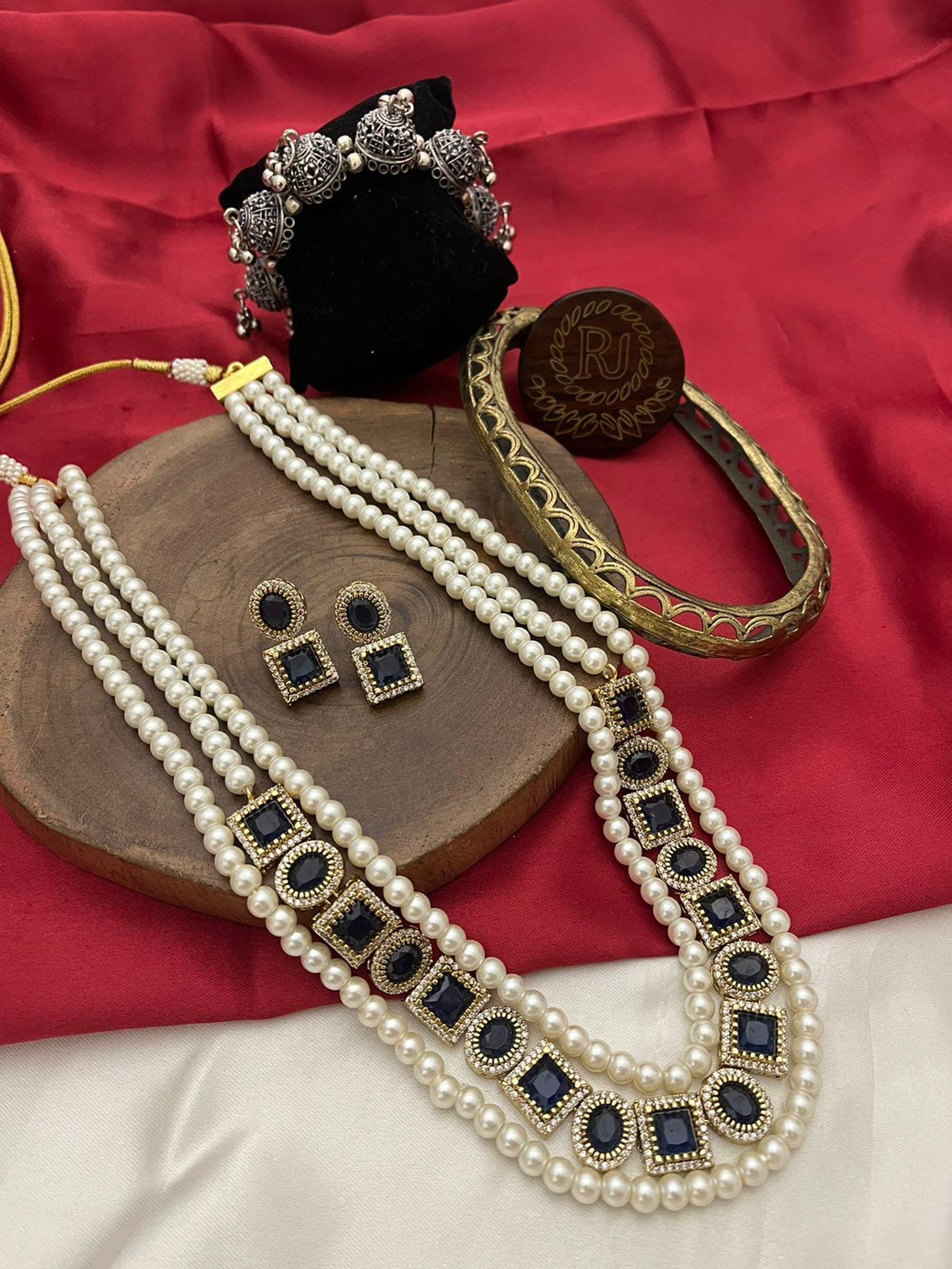 Emerald Kundan Polki Necklace Set: Victorian Indian Bridal Jewelry - Etsy