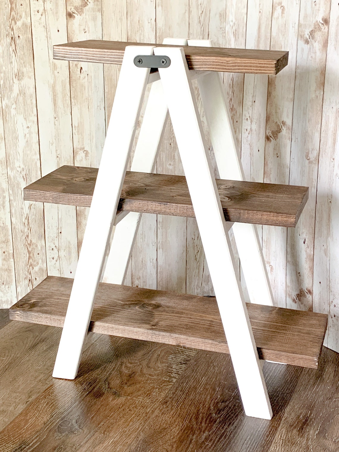 3 Shelf Collapsible Mini Wooden Ladder - Etsy