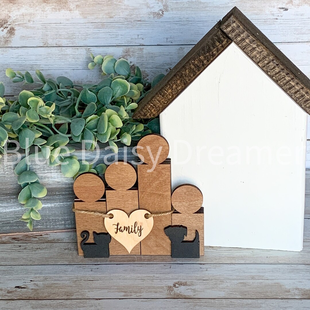 Wooden Block Family Personalized Wooden Block Family Family Shelf Decor ...