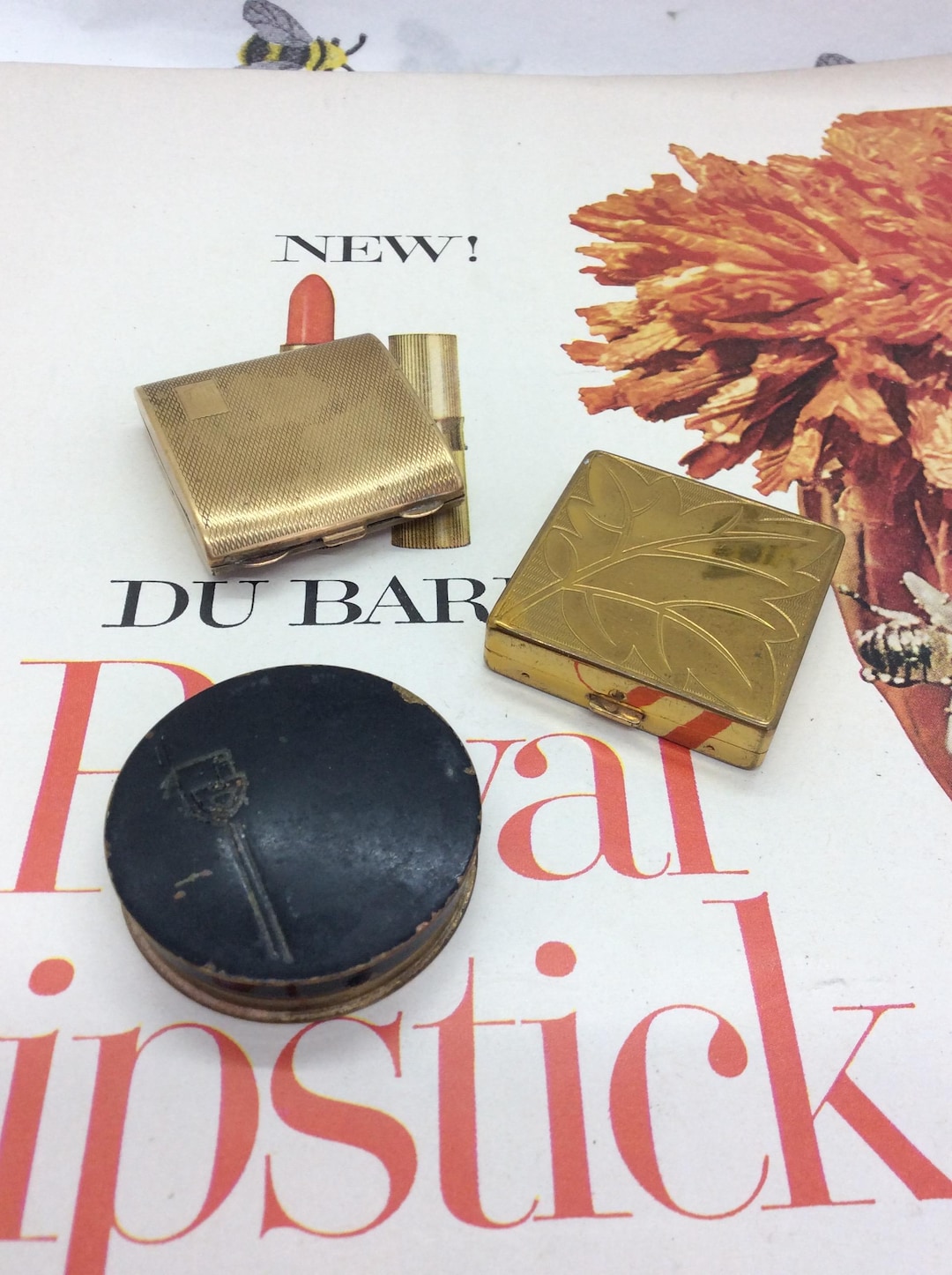 3 Vintage Early Rouge Compacts - Etsy