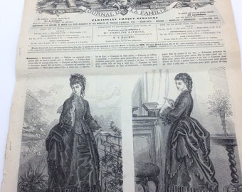 Early Vintage Victorian La Mode Illustree Ladies Fashion and News ...