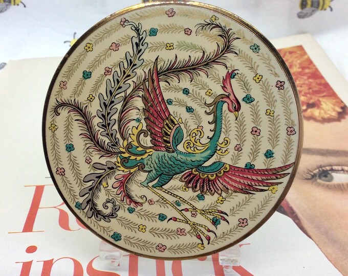Vintage Rare Vogue Vanities Mystical Bird/phoenix Design Powder Compact ...