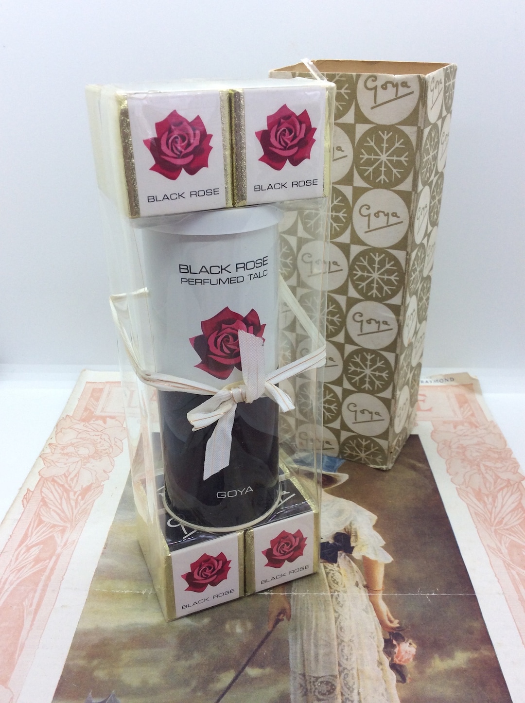 Vintage Goya Gift Set of Talcum Powder and Bath Cubes in Original Box ...