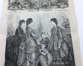 Early Vintage Victorian La Mode Illustree Ladies Fashion and News ...