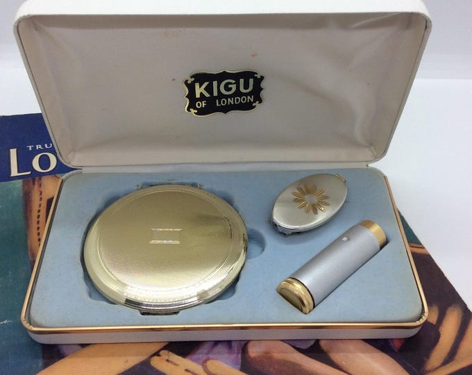 Vintage Kigu Powder Compact Set in Hard Cased Fitted Box - Etsy