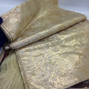 Vintage Retro Gold Evening Stole and Bag in Gold With Fringe Detail - Etsy