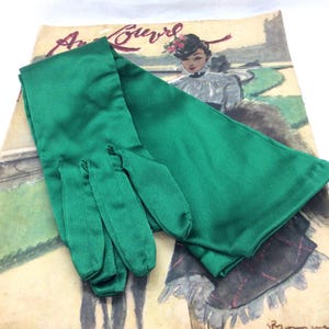 Vintage Dents Emerald Green Opera Gloves Long Ladies Evening Gloves 7 1 ...