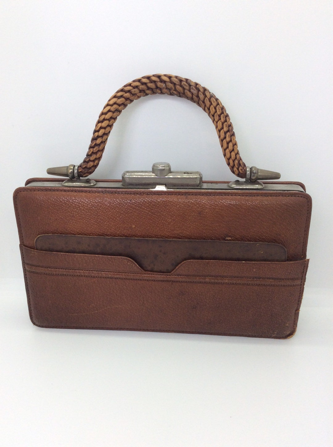 Beautiful and Very Rare Antique Leather Victorian Bag With - Etsy