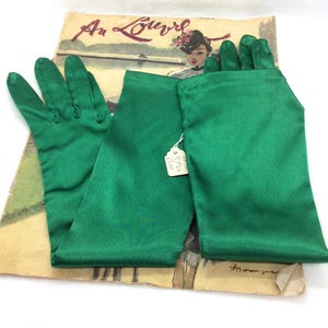 Vintage Dents Emerald Green Opera Gloves Long Ladies Evening Gloves 7 1 ...