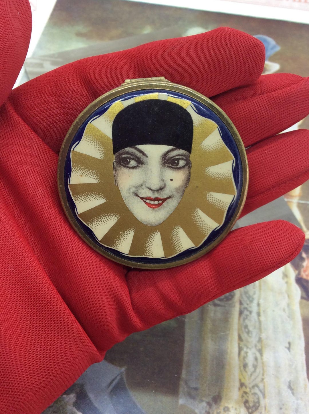 Very Rare Tokalon Paris Art Deco ‘pierrot’ Designed by René Lalique. Powder Compact, Circa 1930s ...
