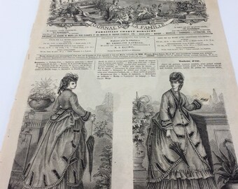 Early Vintage Victorian La Mode Illustree Ladies Fashion and News ...