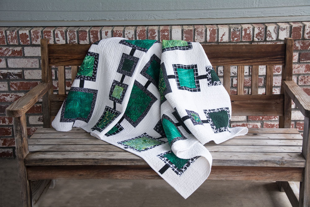 String of Emeralds Modern Quilt - Etsy Canada