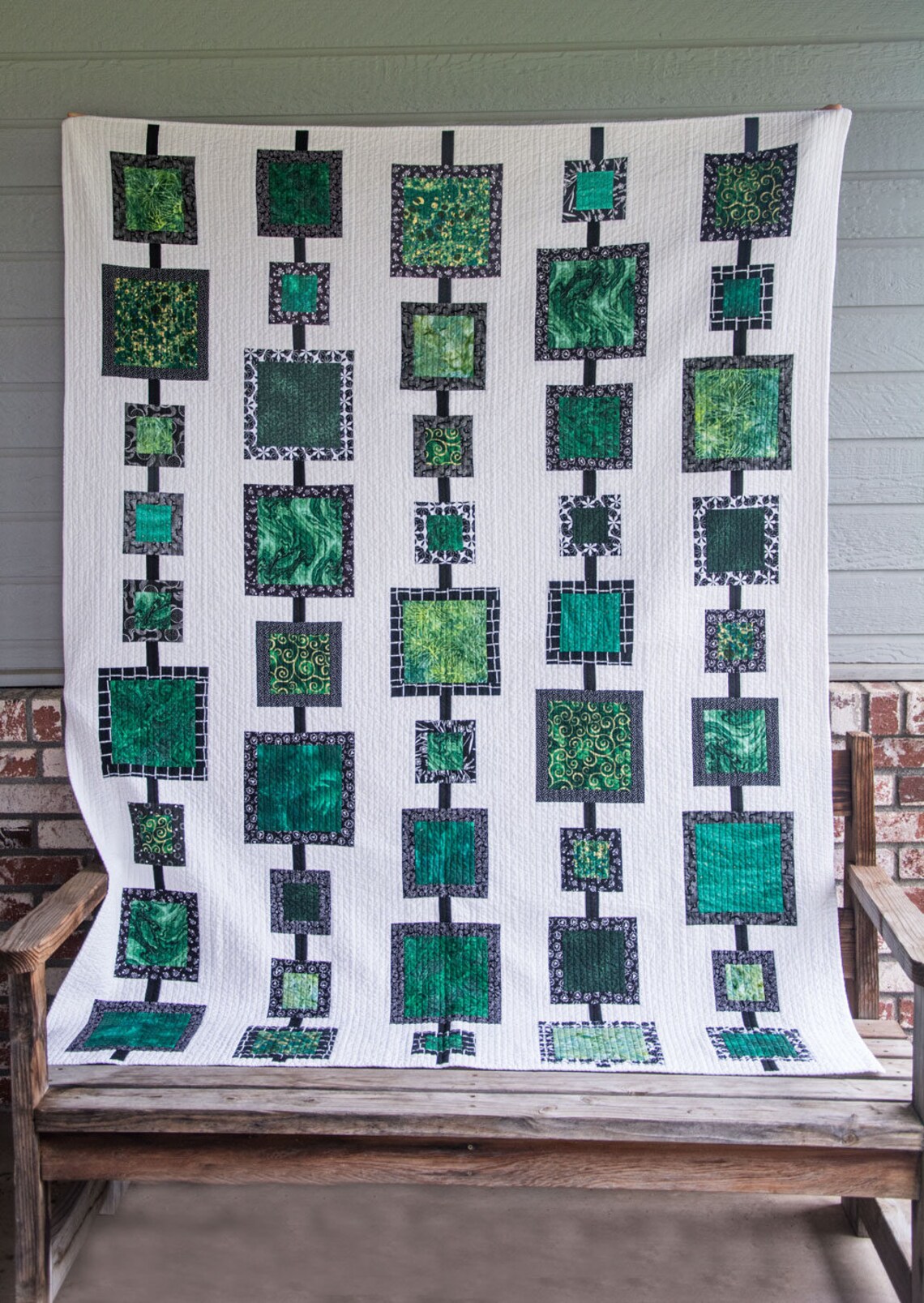 String of Emeralds Modern Quilt - Etsy Canada