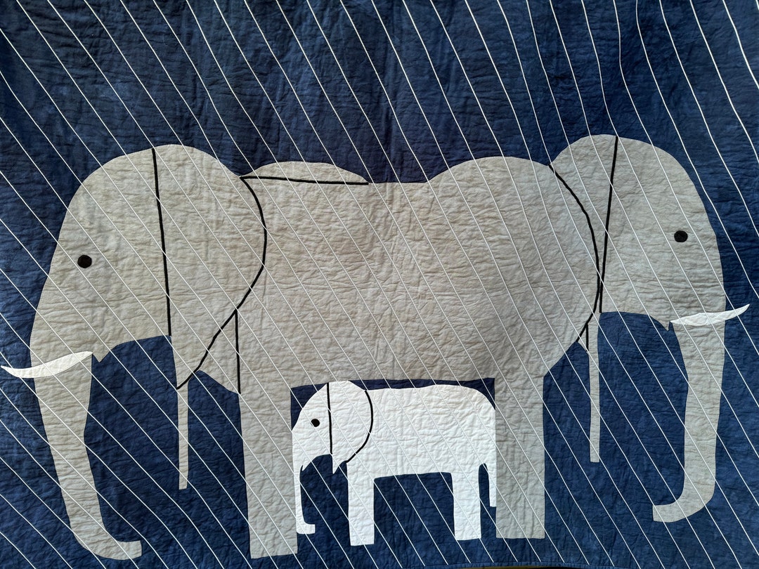 Elephants in the Rain-charley Harper Quilt - Etsy