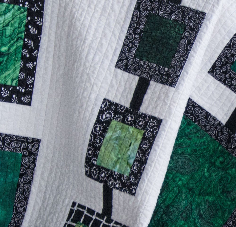 String of Emeralds Modern Quilt - Etsy Canada